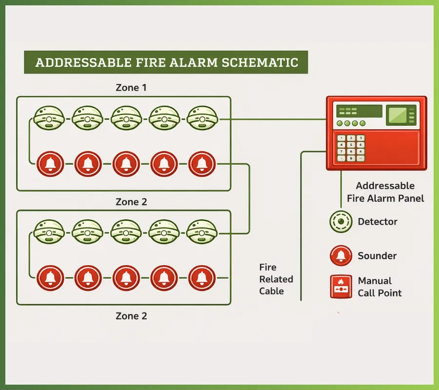 Addressable Fire Alarm System in Pakistan | Greentech Solution